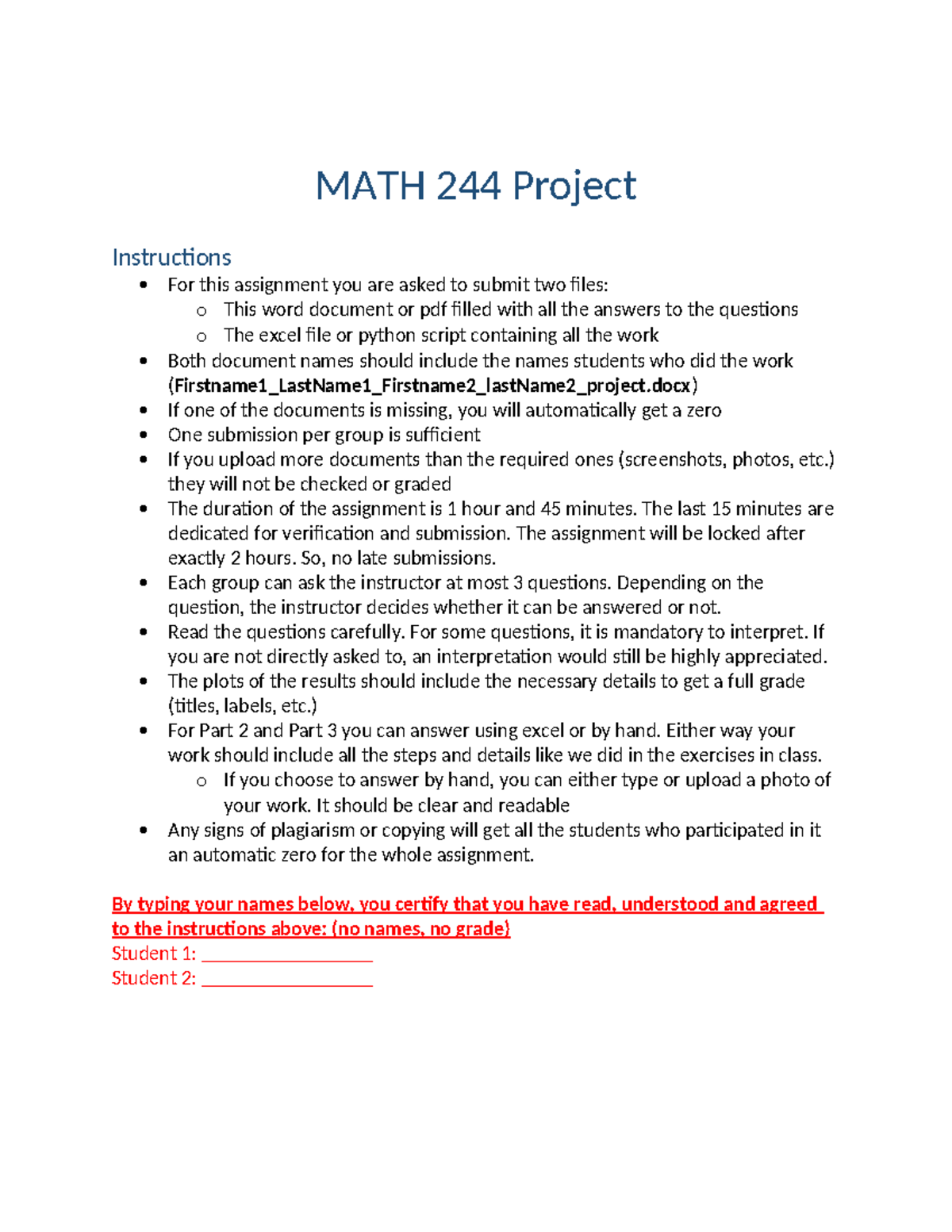MATH244 Project 2023 - ezfr - MATH 244 Project Instructions For this ...