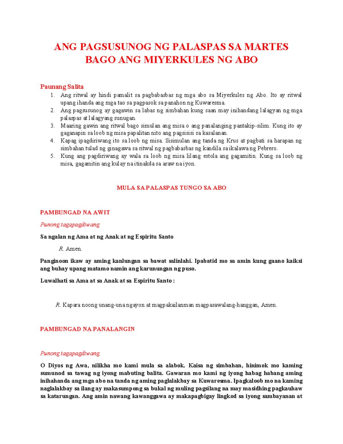 Pagsusunog ng palaspas - ANG PAGSUSUNOG NG PALASPAS SA MARTES BAGO ANG ...