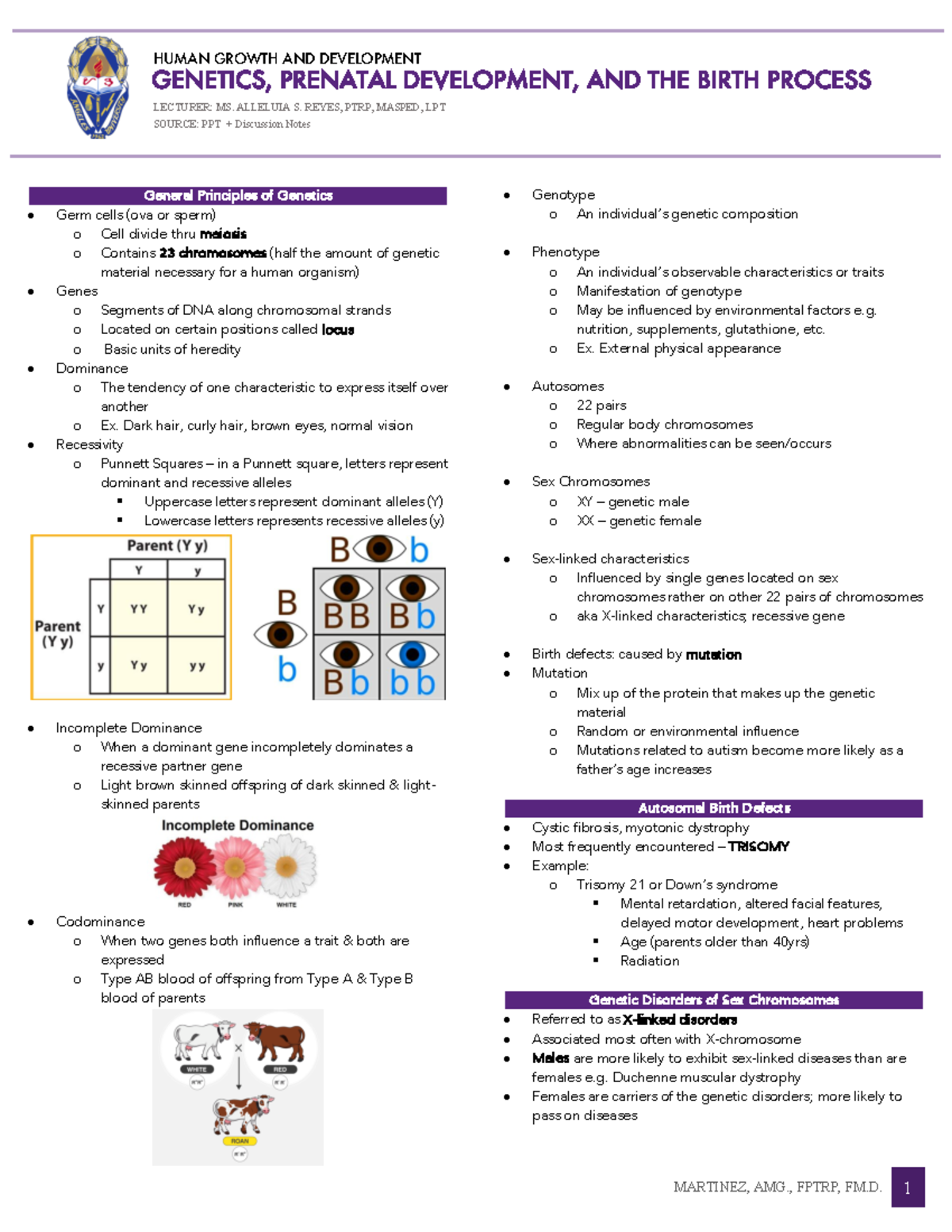 PT HGD M4 Trans - THE NOTES ARE NOT MINE - GENETICS, PRENATAL ...