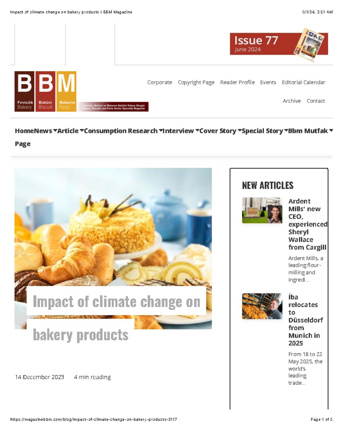 Impact of climate change on bakery products BBM Magazine - Impact of climate change on bakery ...