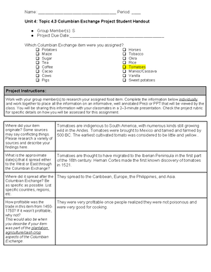 Unit 3 Protestant Reformation Activity (Student Handout) - - Studocu