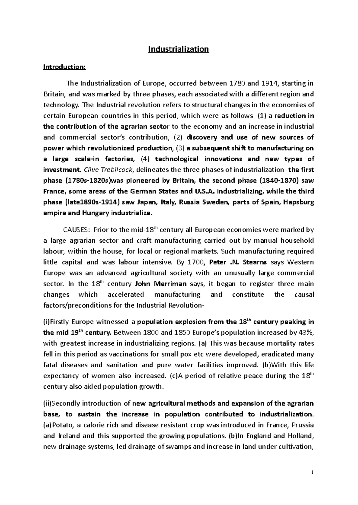 Industrial Revolution Comprehensive - Industrialization Introduction ...