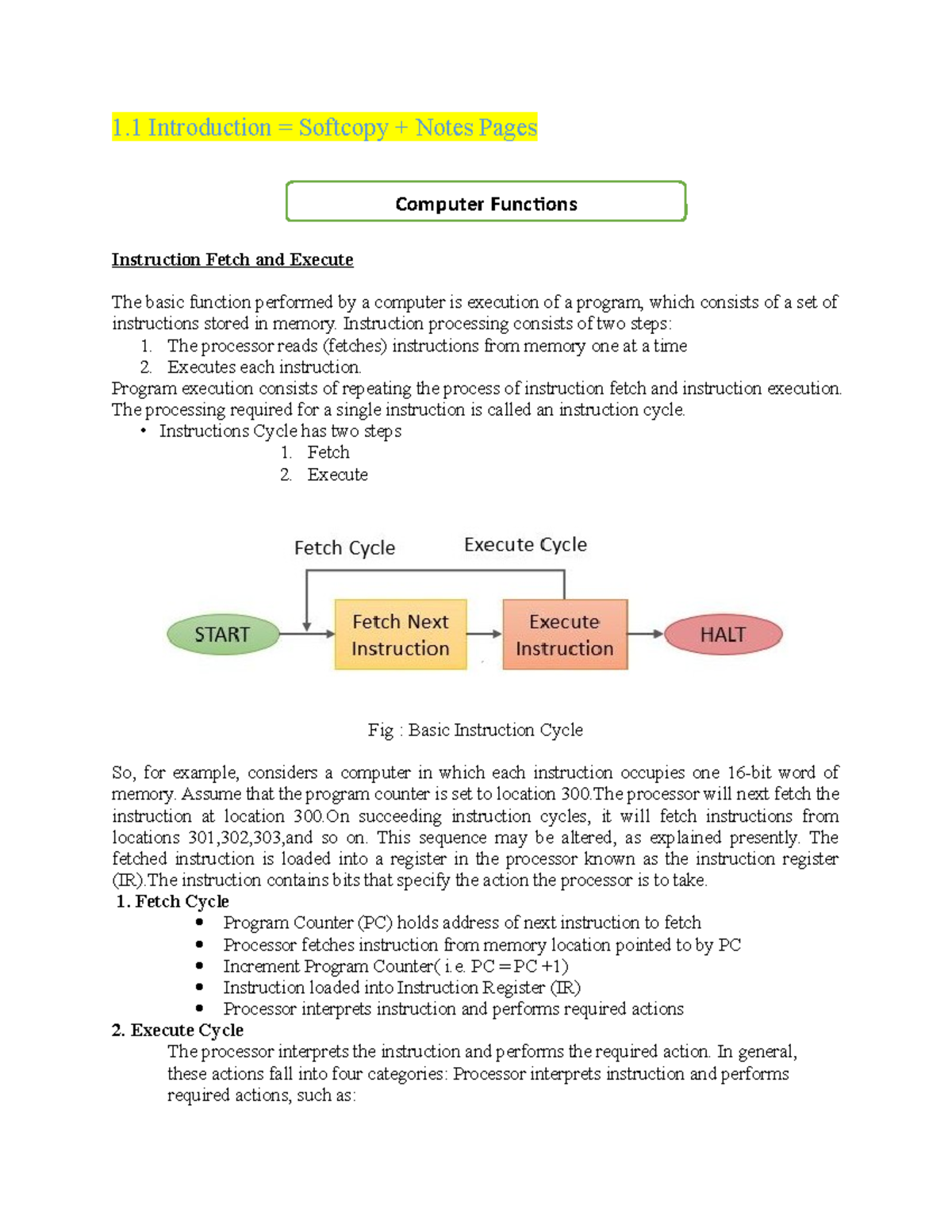 Unit -1.1 Introduction - 1 Introduction = Softcopy + Notes Pages ...