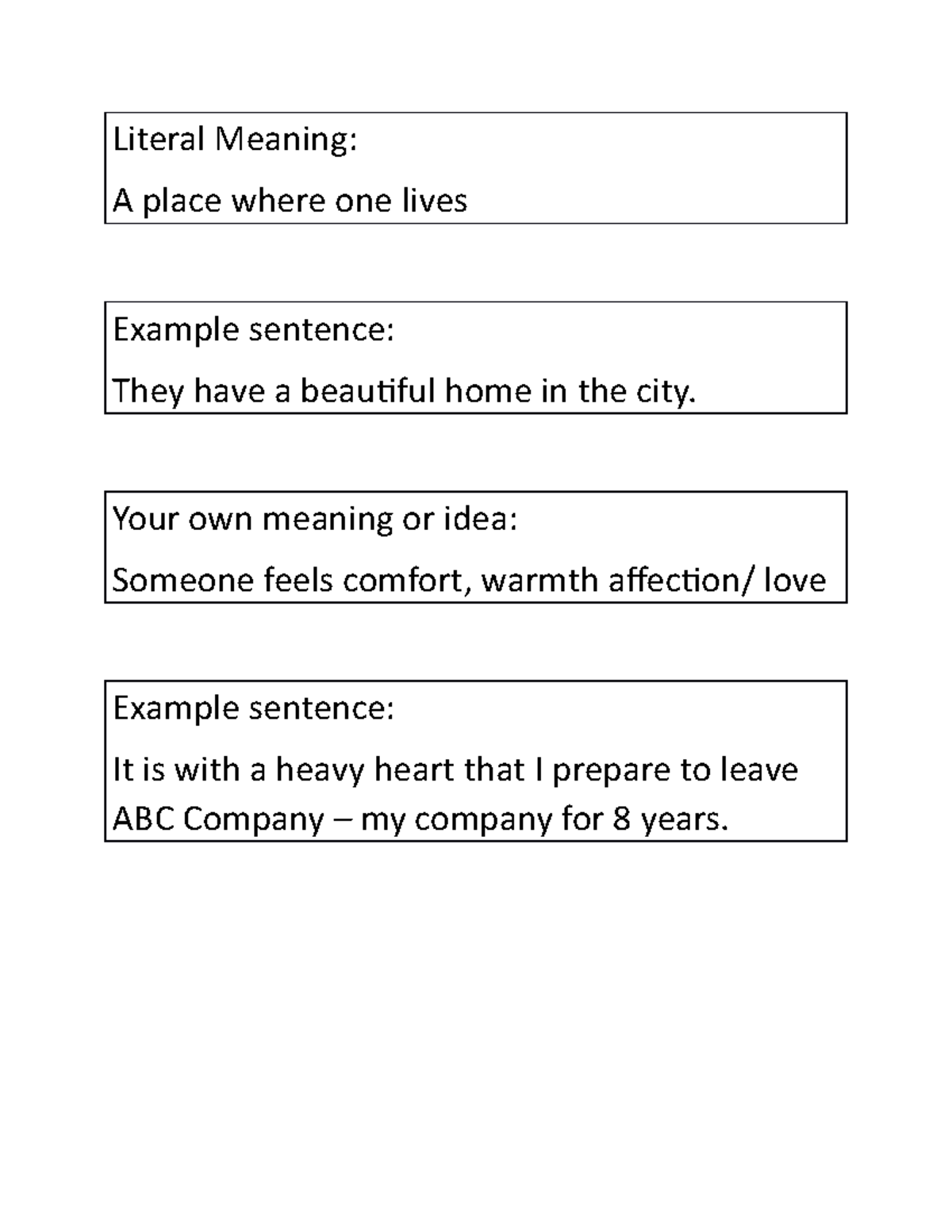 Kailangan I Print NA MGA Words - Literal Meaning: A place where one ...