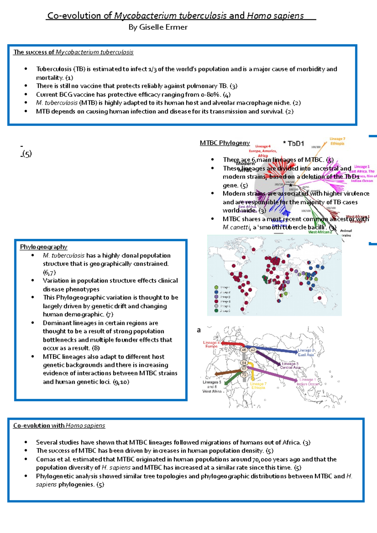 Microbial evolution handout - Co-evolution of Mycobacterium ...
