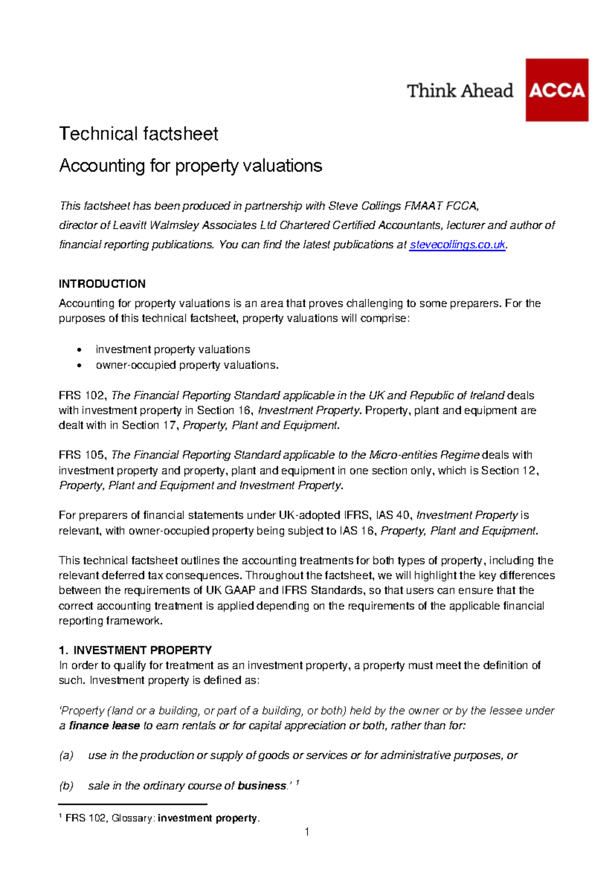 Tf property valuations 0822 - Technical factsheet Accounting for ...