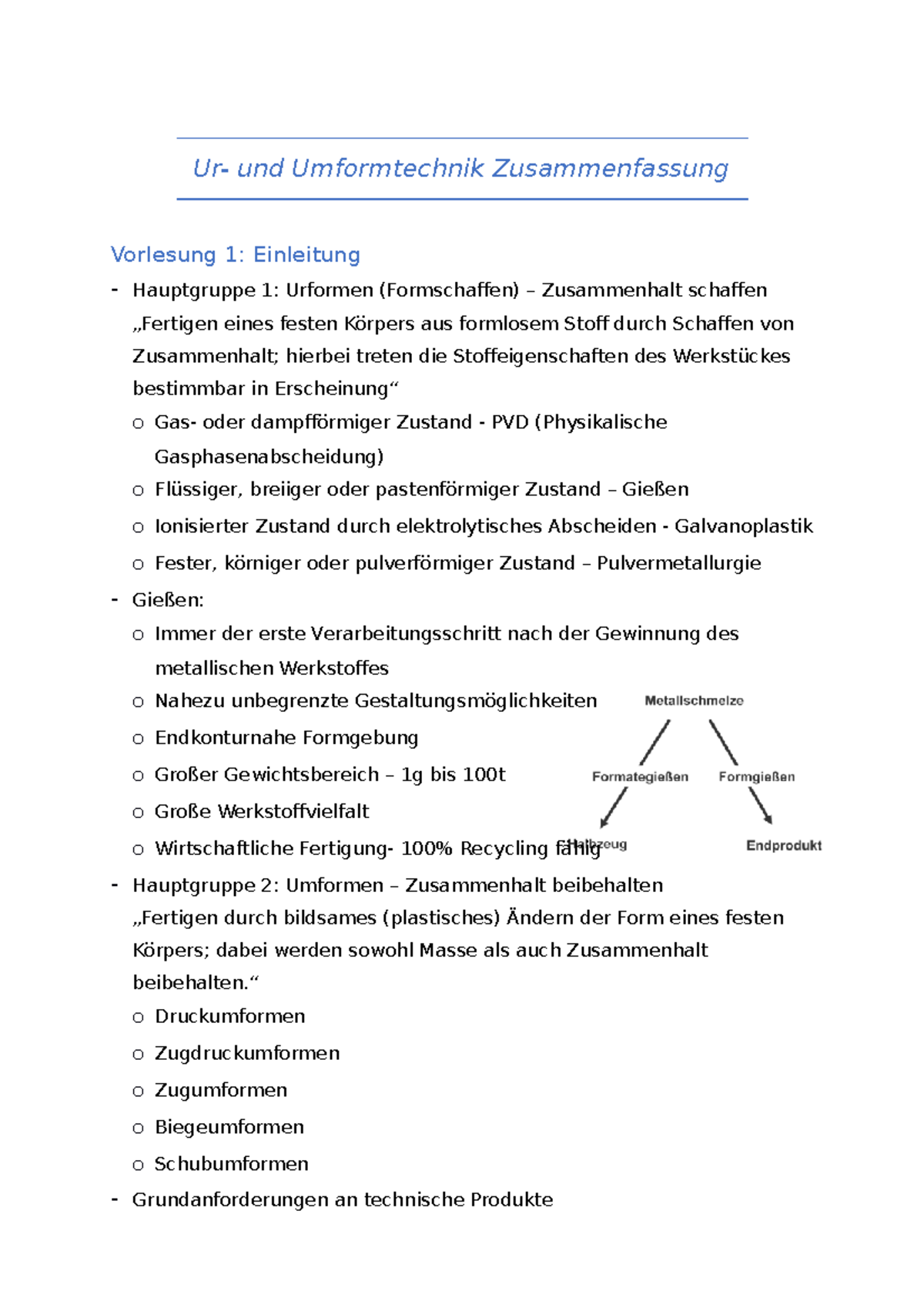 Umformtechnik - “ o Druckumformen o Zugdruckumformen o Zugumformen o ...