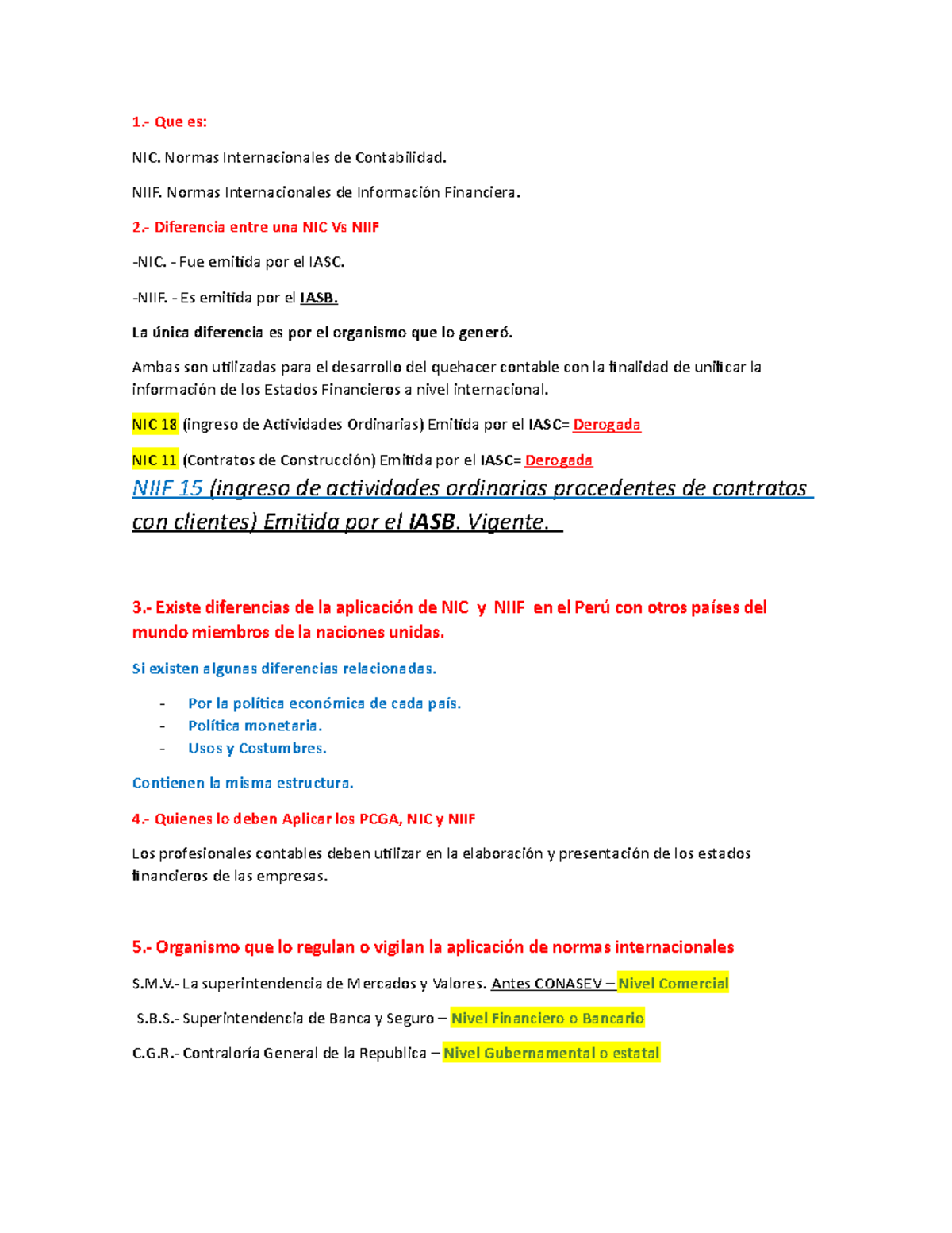 Explicacion Adicional - 1.- Que es: NIC. Normas Internacionales de ...