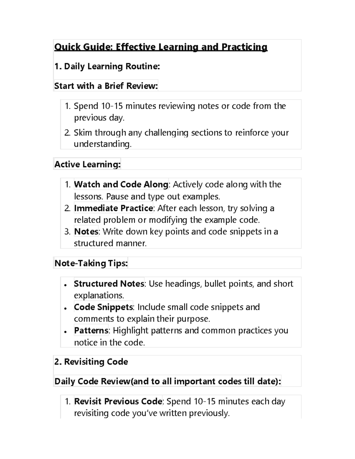 Python Final Concise Edited - Quick Guide: Effective Learning and ...