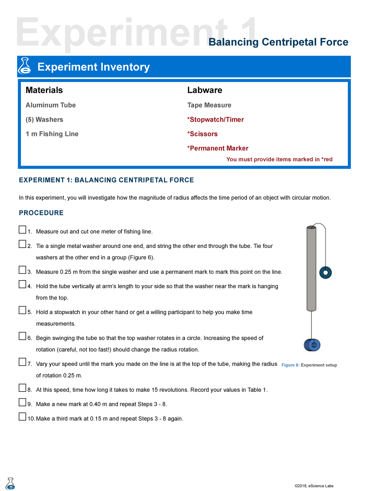 L02 Centripetal force - Experiment 1 Balancing Centripetal Force Experiment Inventory Materials ...