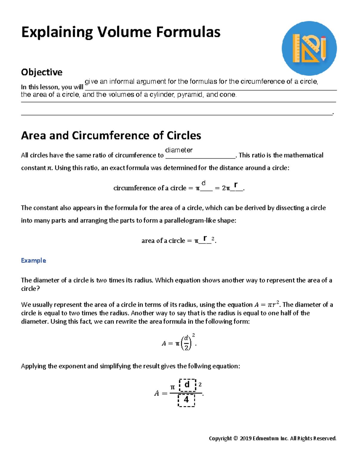 Guided Notes - Explaining Volume Formulas - Explaining Volume Formulas ...