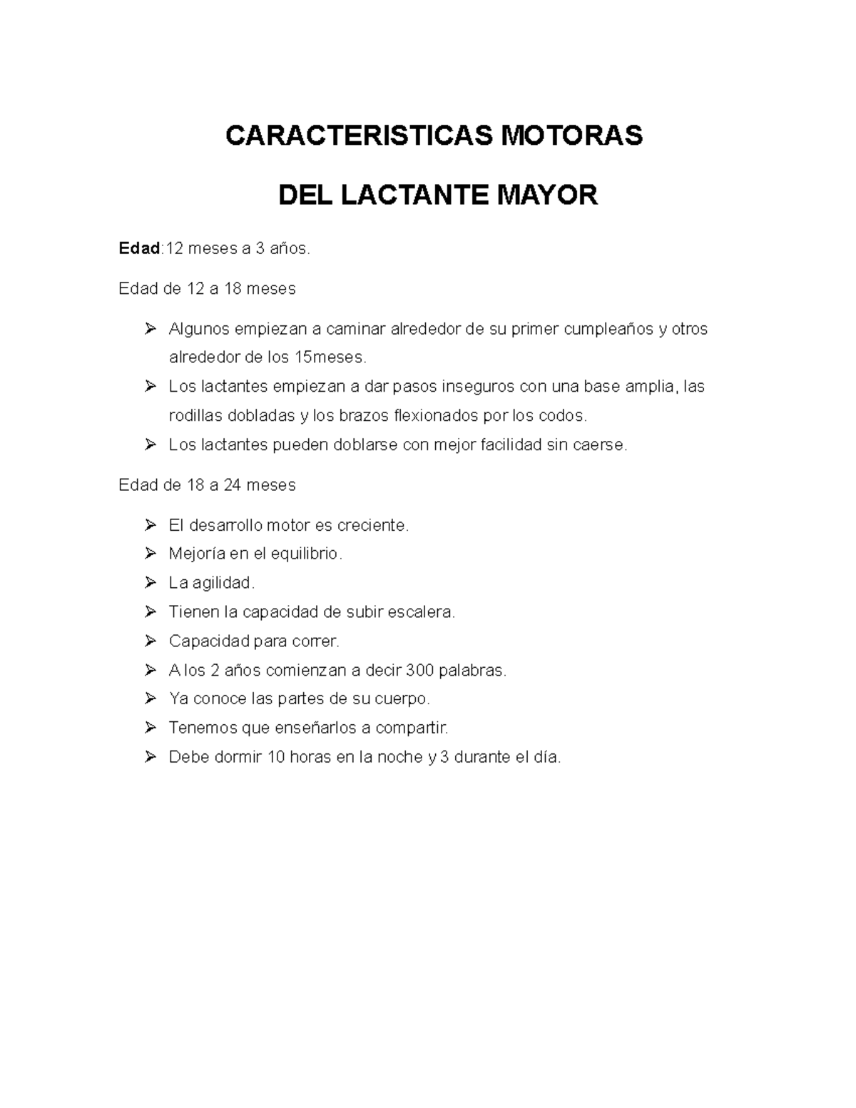 Equipo 6-Lactante Mayor, Caracteristicas, Reflejos. etc ...