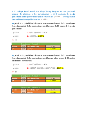 Ejercicios estadistica inferencial - Distribución Normal Hallar el área bajo la curva normal ...