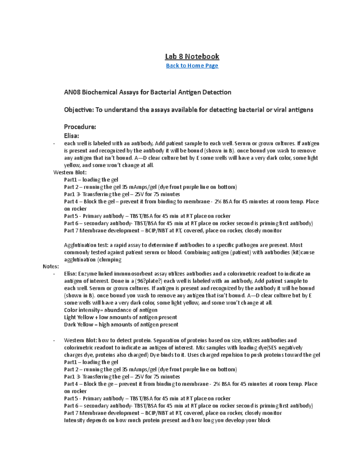 Lab AN08 - Lab notebook help - Lab 8 Notebook Back to Home Page AN08 ...