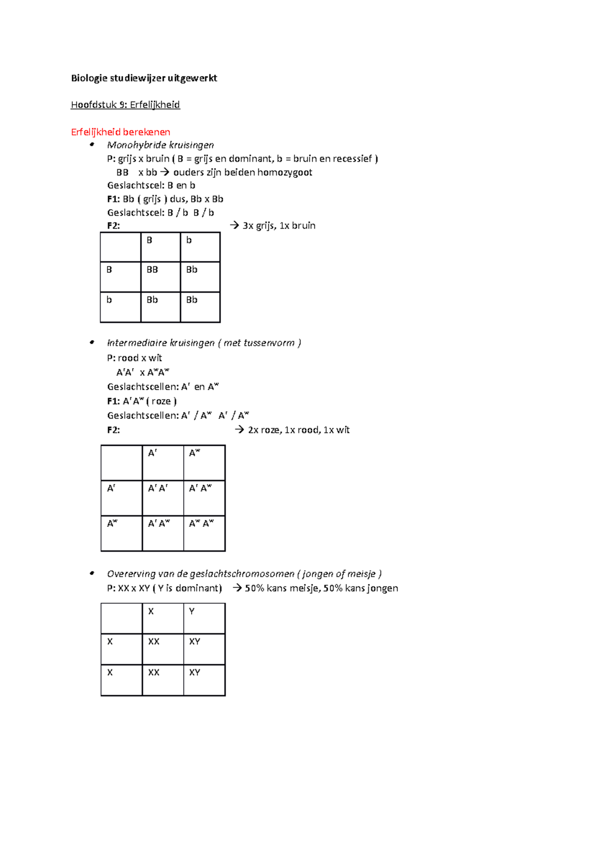Biologie studiewijzer h9 h10 h13 h14 - Biologie studiewijzer uitgewerkt Hoofdstuk 9 ...