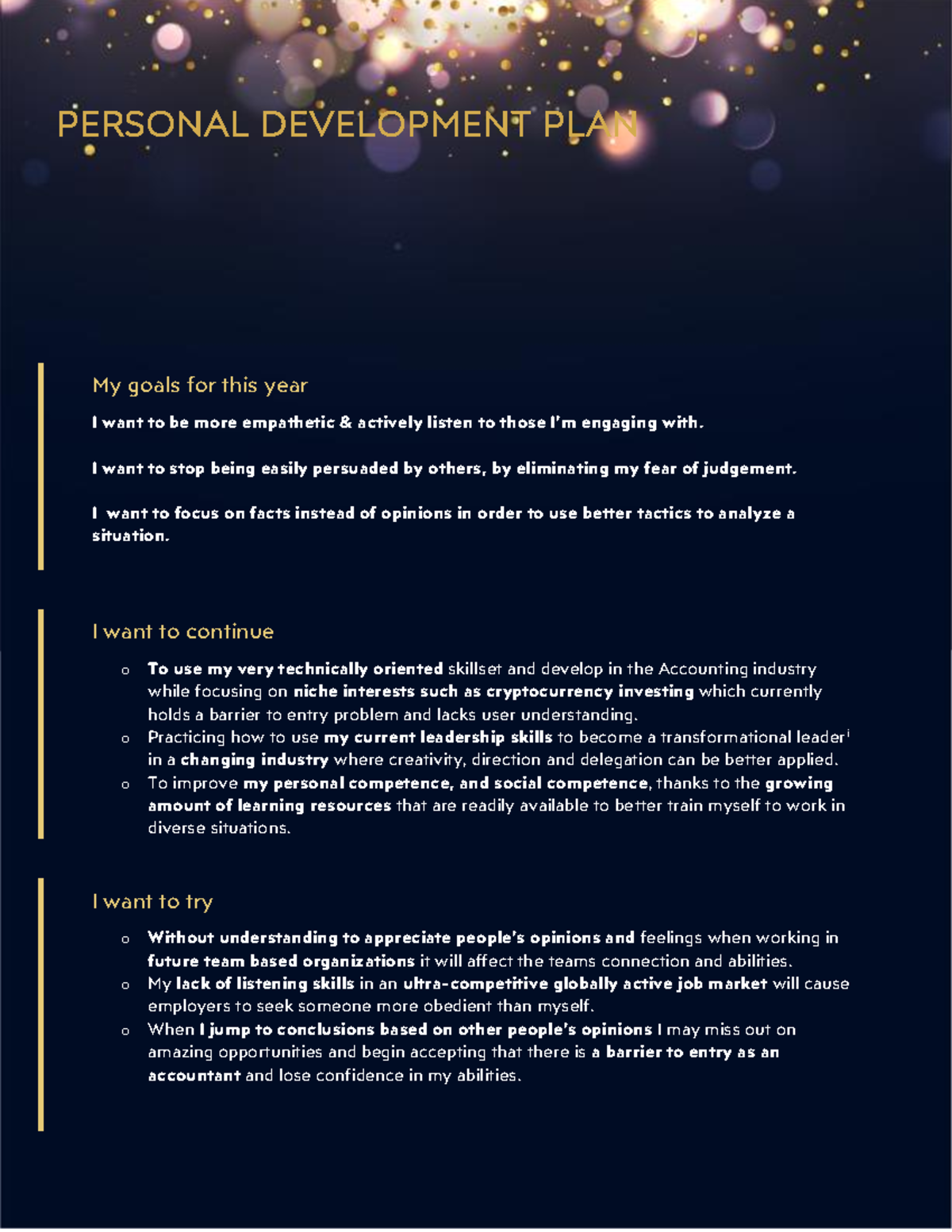 Sample PD PLAN 1 - PPD PLan - My goals for this year I want to be more ...