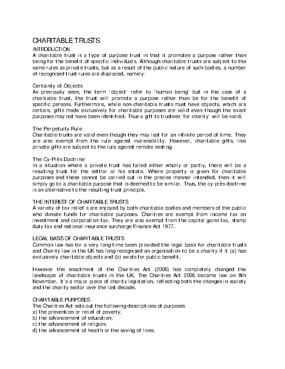 Charitable Trusts - Notes on secret Trust provided by my Tuition ...