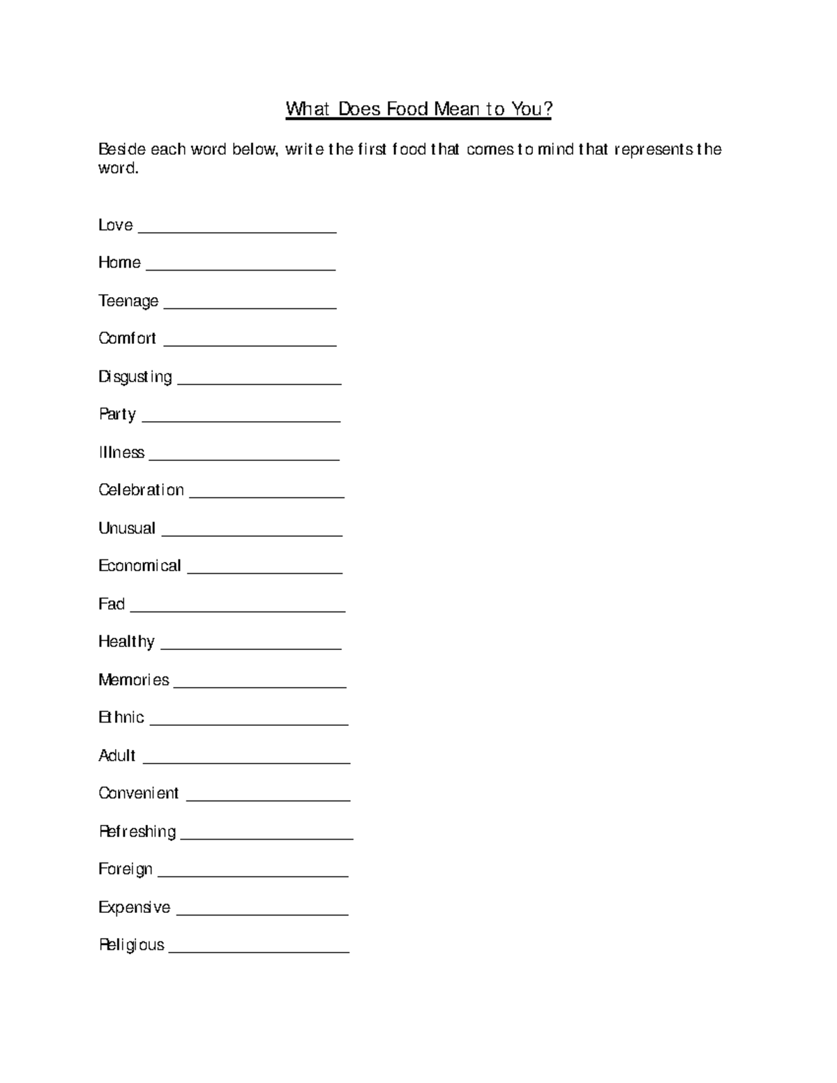 Influencesonyour Food Choices-handout - Studocu