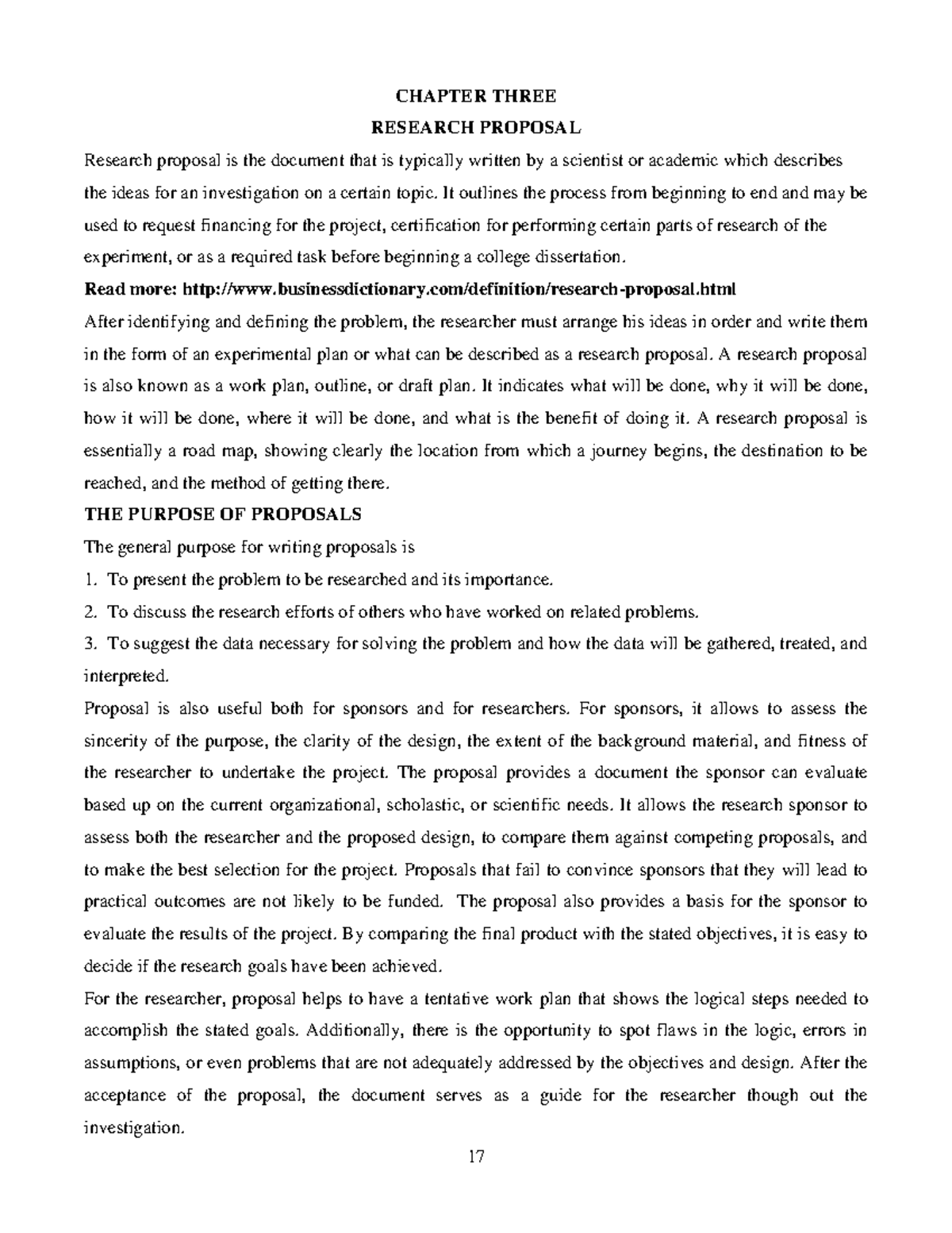 Research Gilobal chapter 3 - CHAPTER THREE RESEARCH PROPOSAL Research ...