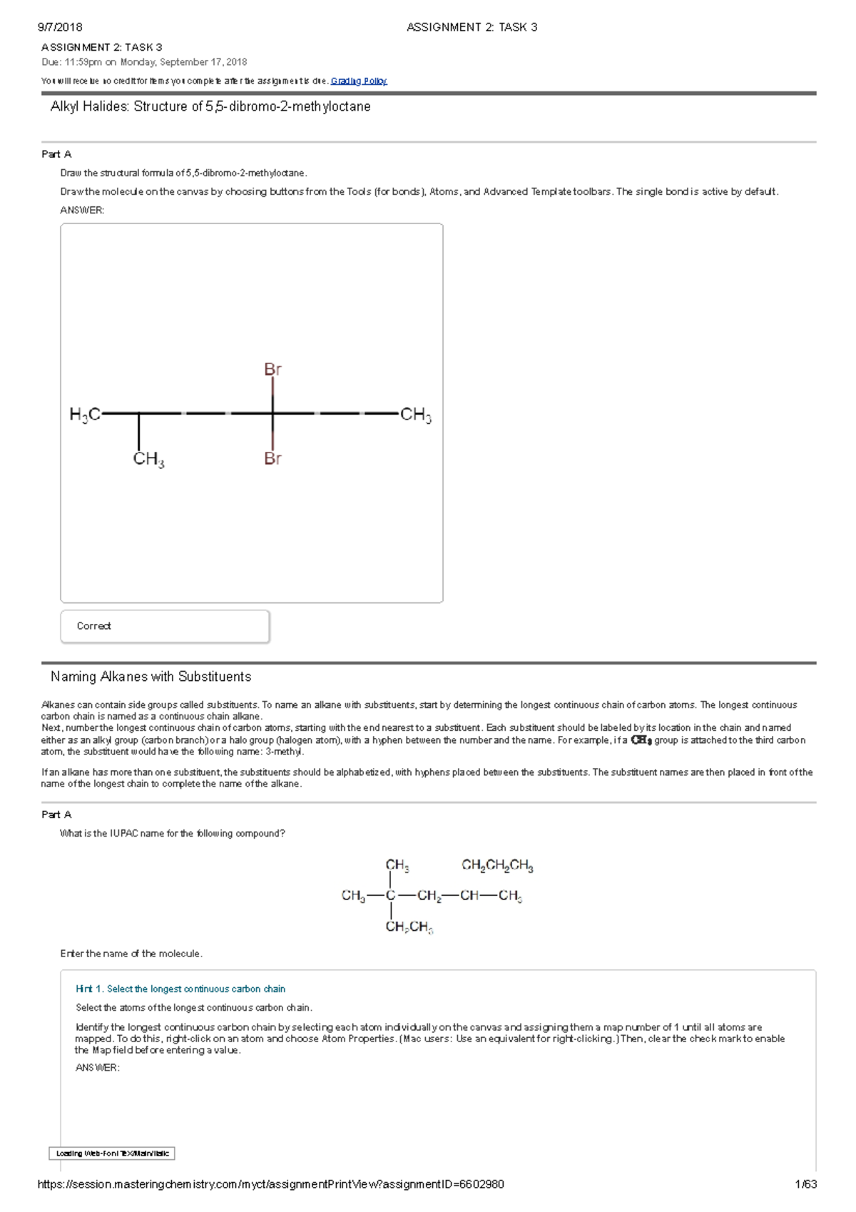 Assignment-2 -TASK-3 - CHE1502 Assignment - ASSIGNMENT 2: TASK 3 Due: 11:59pm on Monday ...