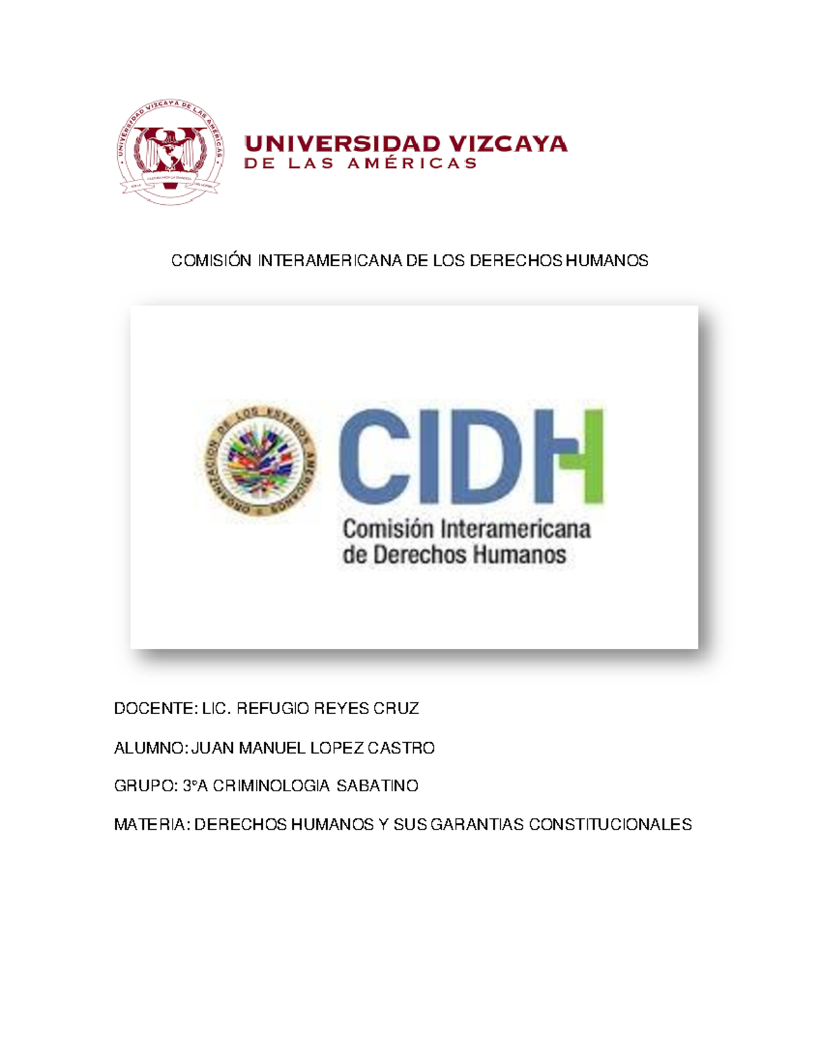 Comision Interamericana DE LOS Derechos Humanos - COMISIÓN INTERAMERICANA DE LOS DERECHOS ...