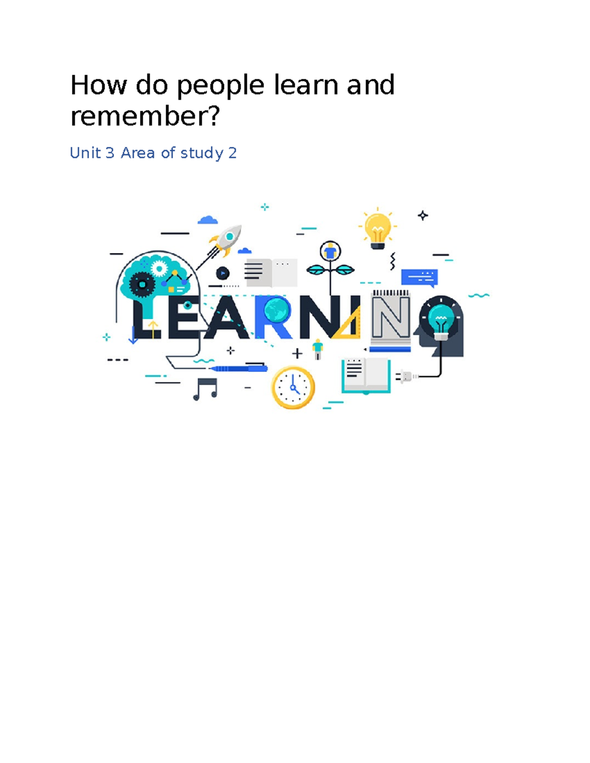 How do people learn and remember - How do people learn and remember ...