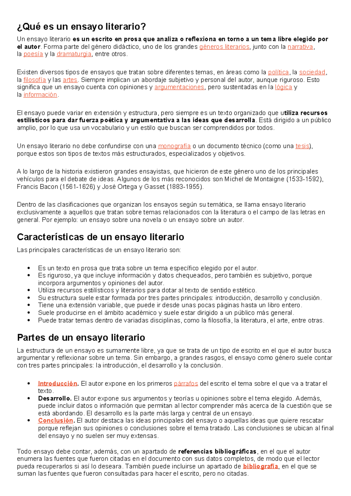 Qué es un ensayo literario - ¿Qué es un ensayo literario? Un ensayo ...