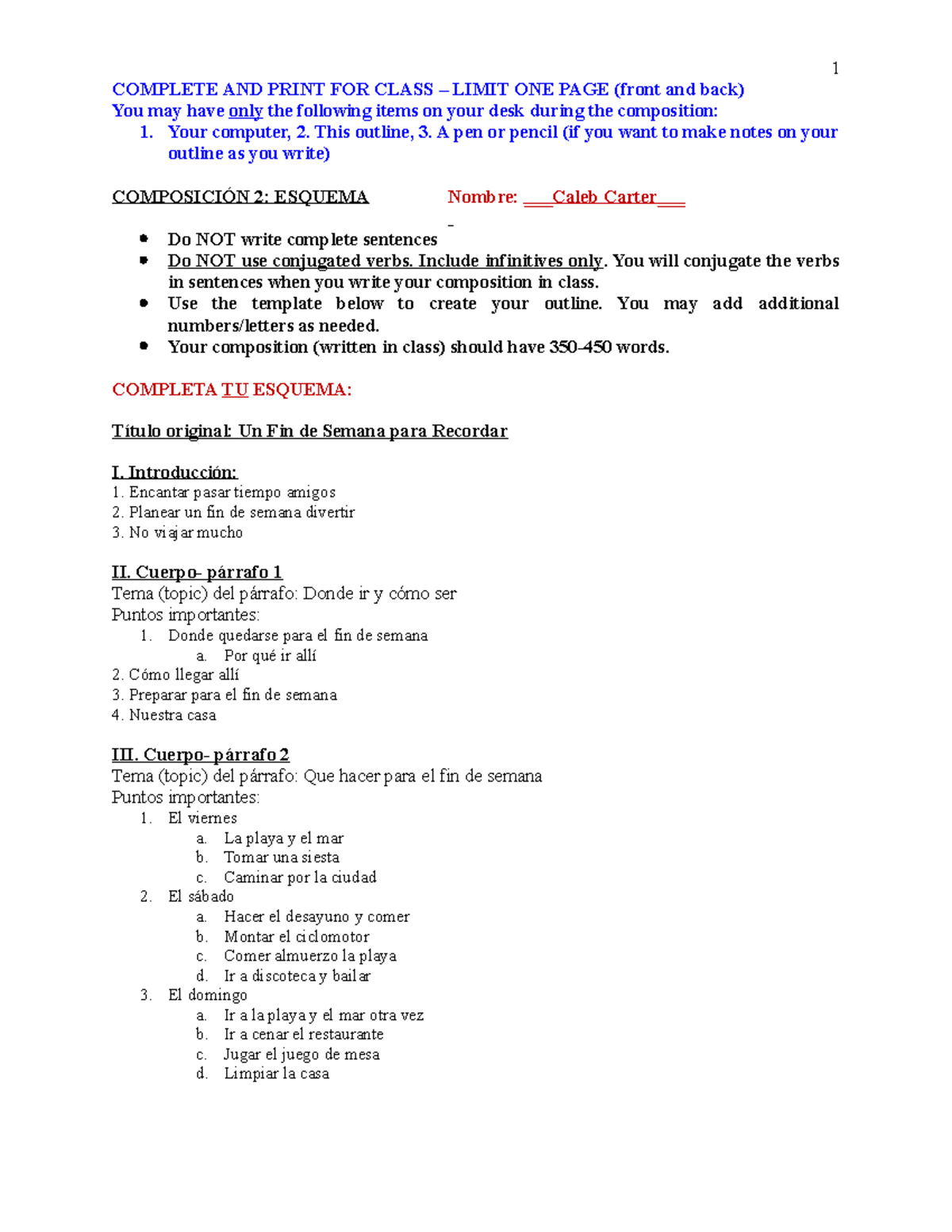 Comp 2 Outline Template - COMPLETE AND PRINT FOR CLASS – LIMIT ONE PAGE ...