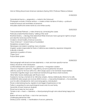 ASIAN 221 Course Calendar - ASIAN 221: INTRODUCTION TO WRITING ABOUT ...