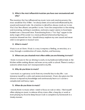 Fusion of Genres - Point Form Summary - Fusion of Genres: Point Form ...