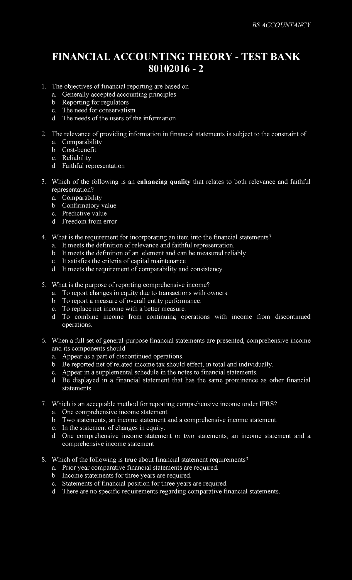 FAR 2 - Study Guide/Exam - Financial Accounting And Reporting - Studocu