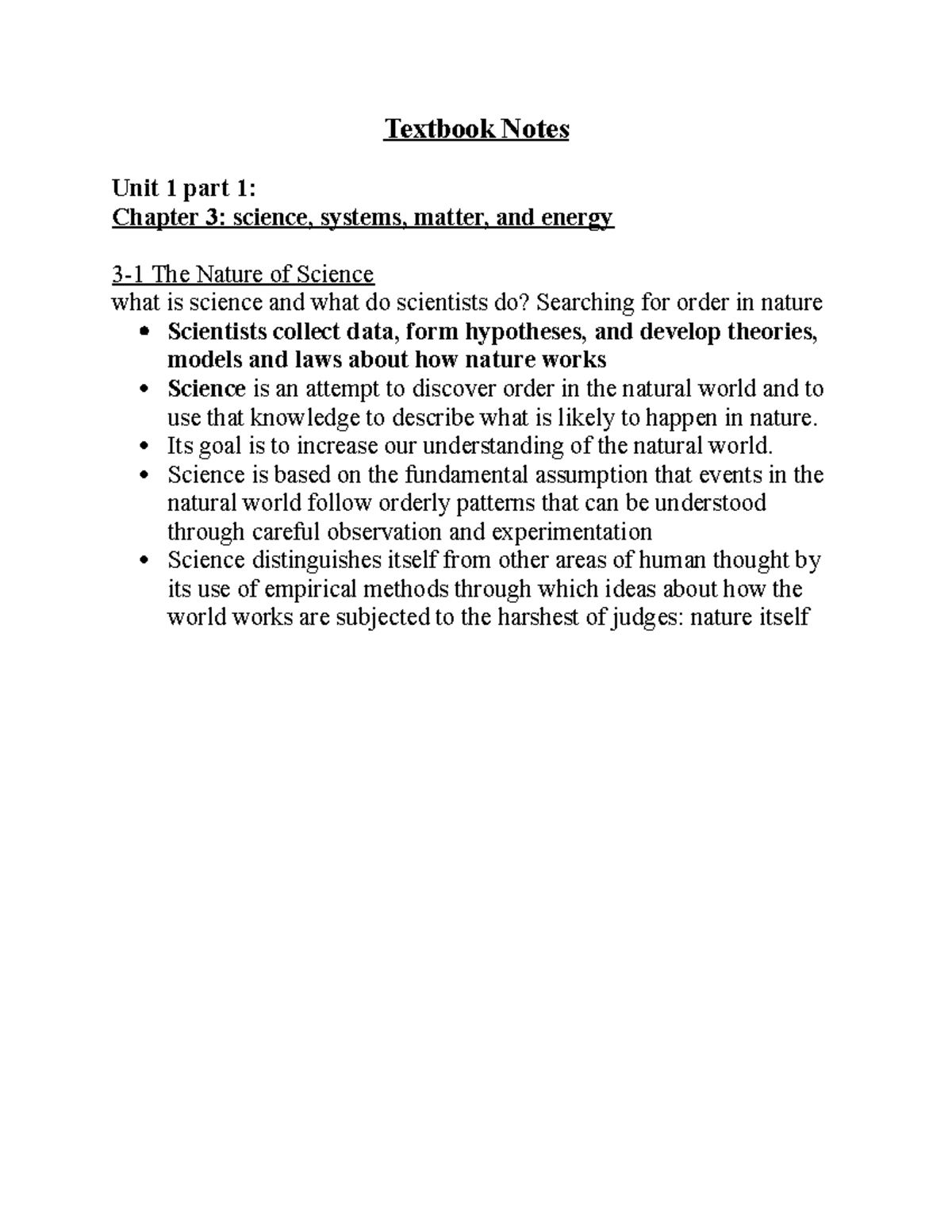 NATS 1840 textbook notes - Textbook Notes Unit 1 part 1: Chapter 3 ...