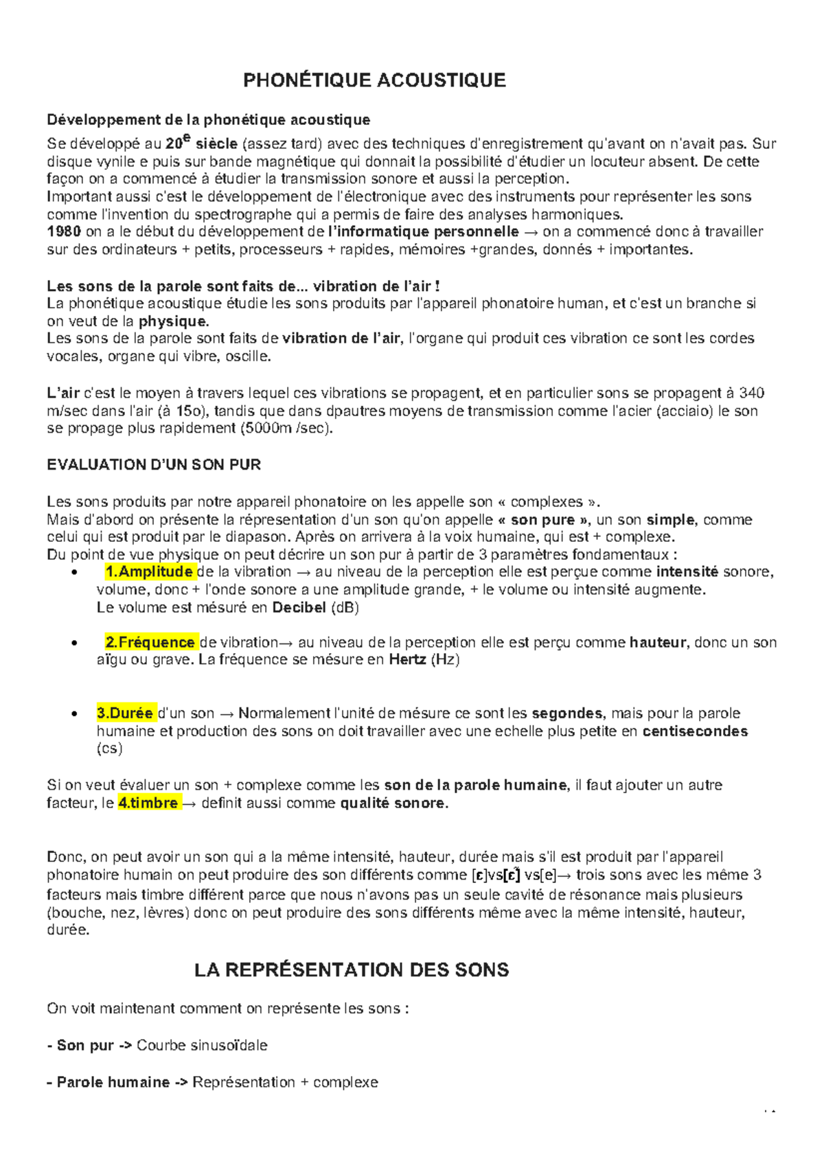 Fonologia francese - prof.murano - PHONÉTIQUE ACOUSTIQUE Développement ...