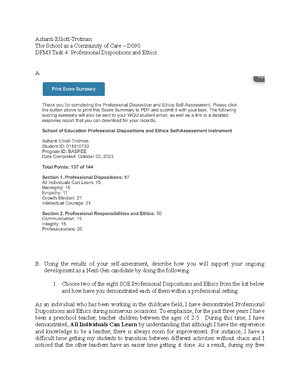 D090 DMF3-Task 1 - Ashanti Elliott-Trotman D090 The School as a Community of Care DFM3 Task 1 ...