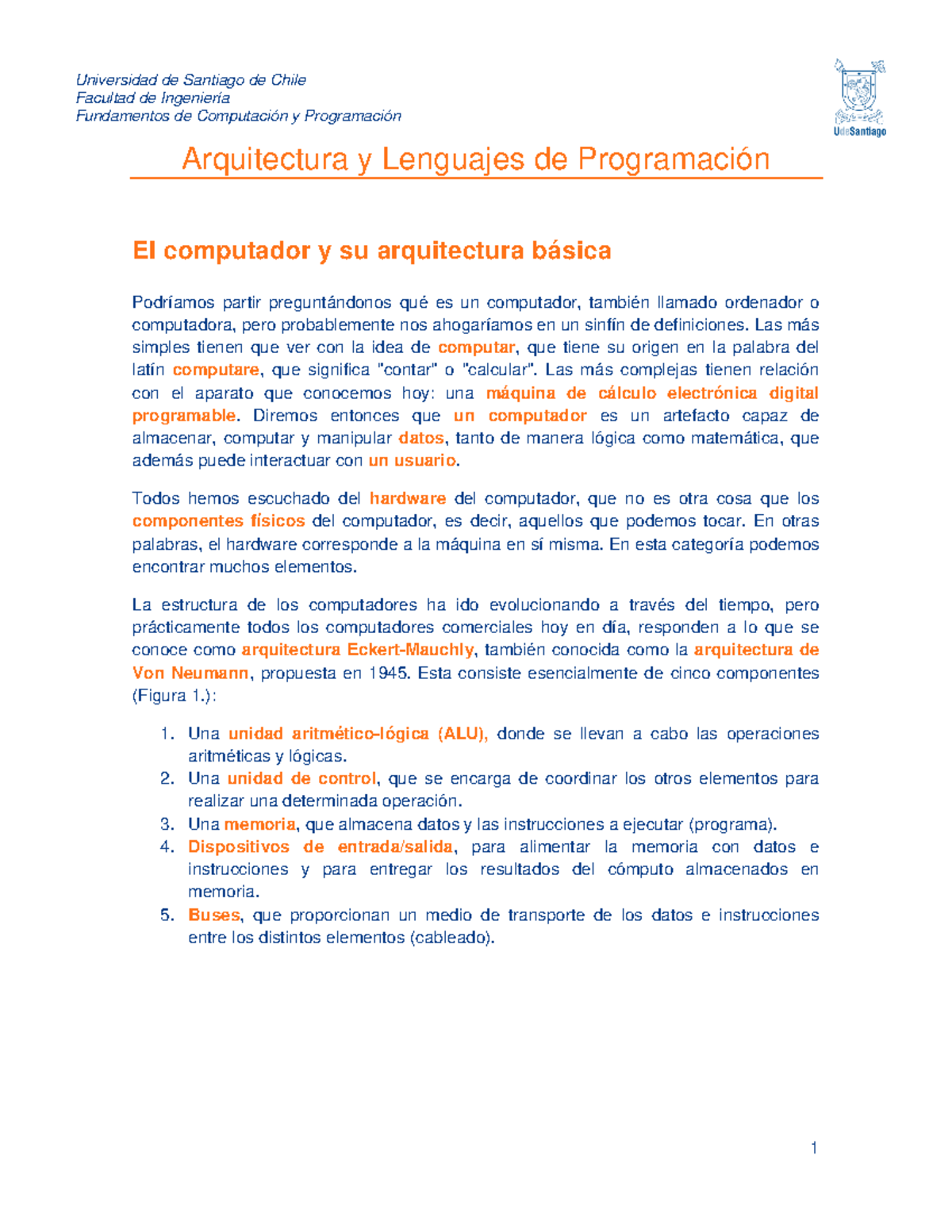 Apuntes Usach Programacion - Facultad de Ingeniería Fundamentos de ...