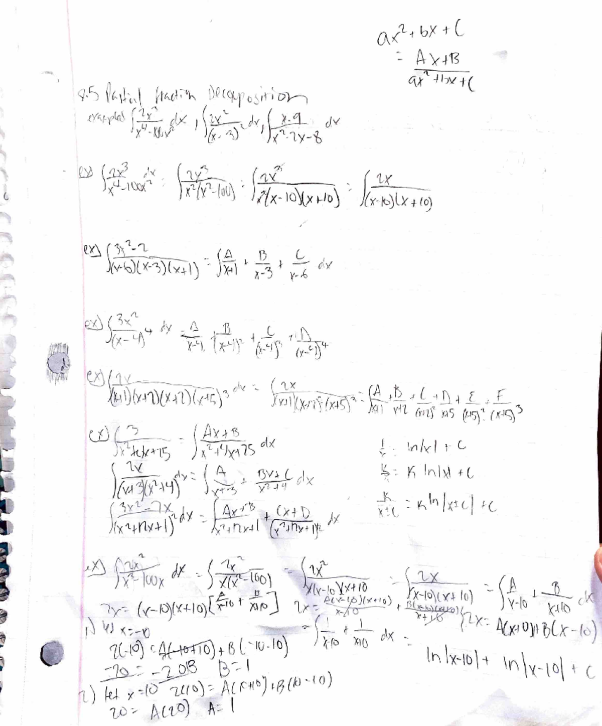 8.5 notes calc 2 - Math 262 - (, °'-t?-t 6 x -r l -=- A>