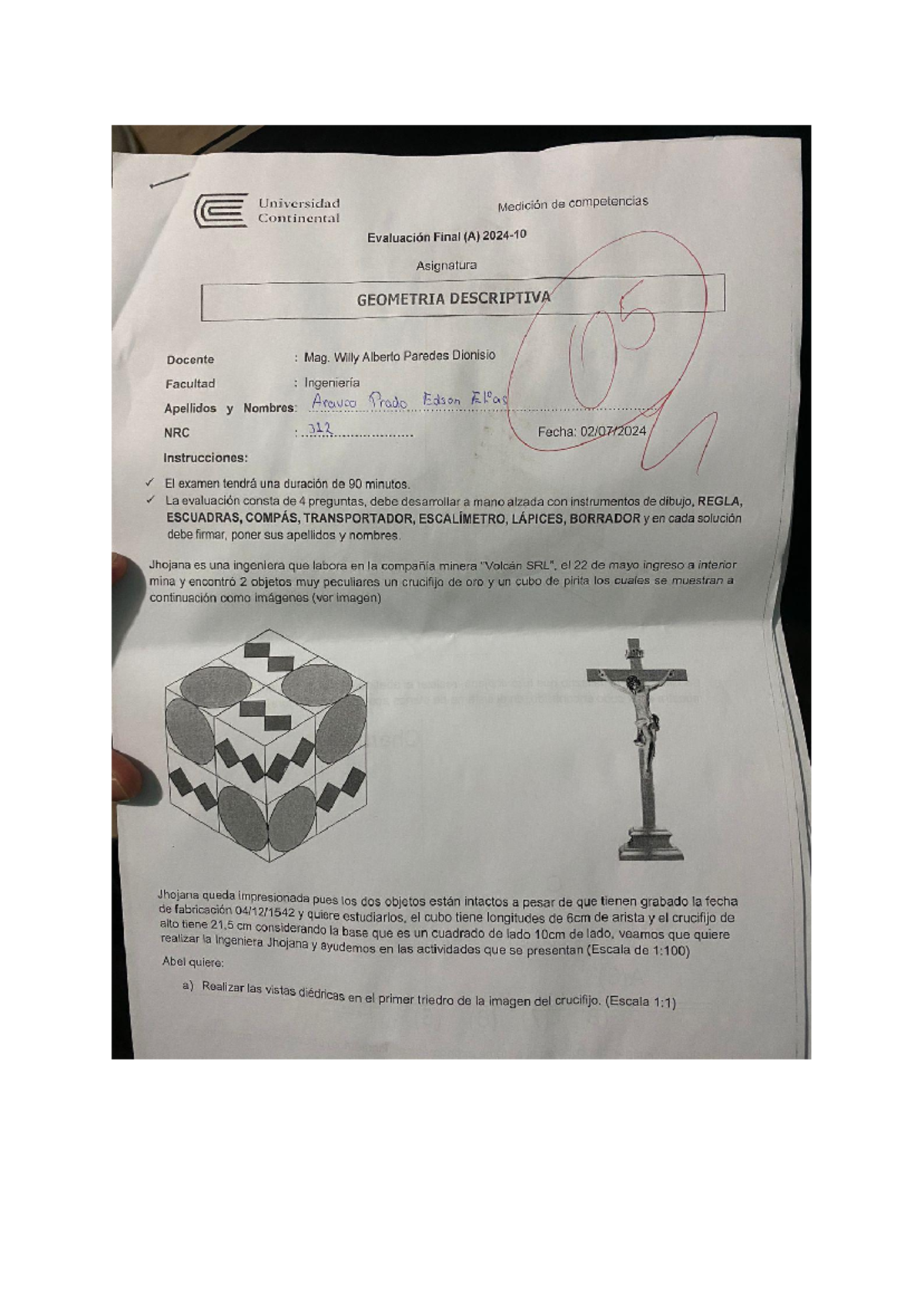 Geometria Examen - Universidad Medición de competencias Continental Evaluación Final (A ...