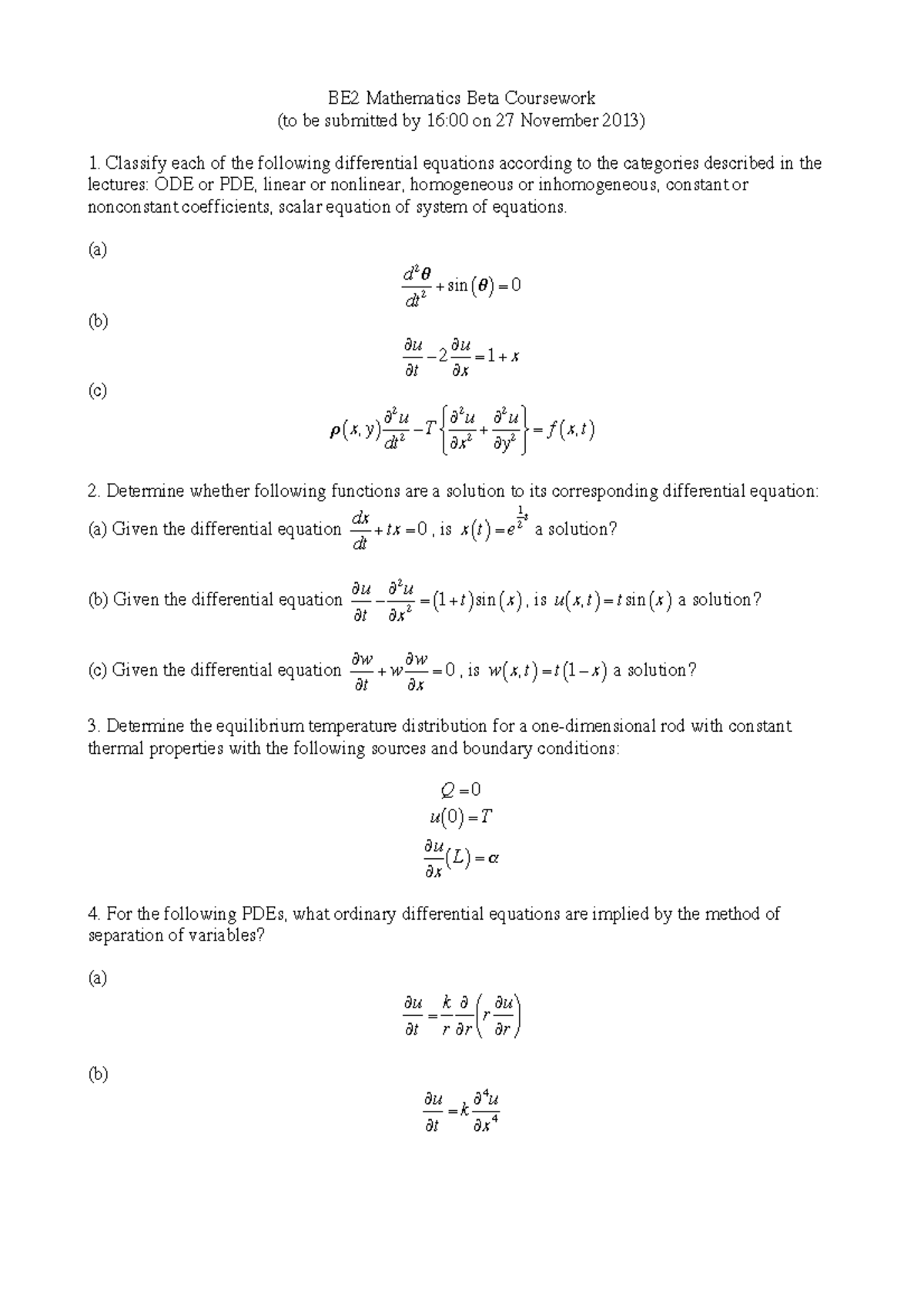 Math2 Beta CW - Beta CW - BE2 Mathematics Beta Coursework (to be ...