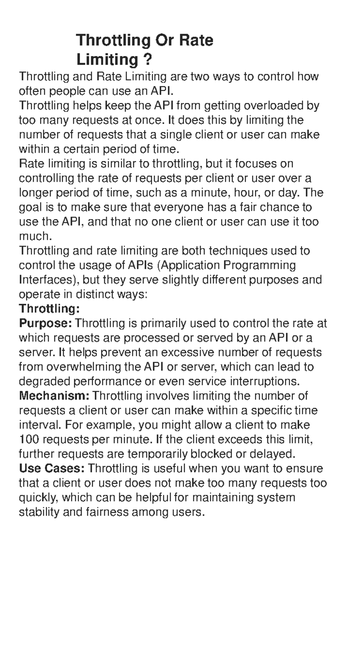 Api Throttling - Advanced Knowledge - Throttling Or Rate Limiting ...