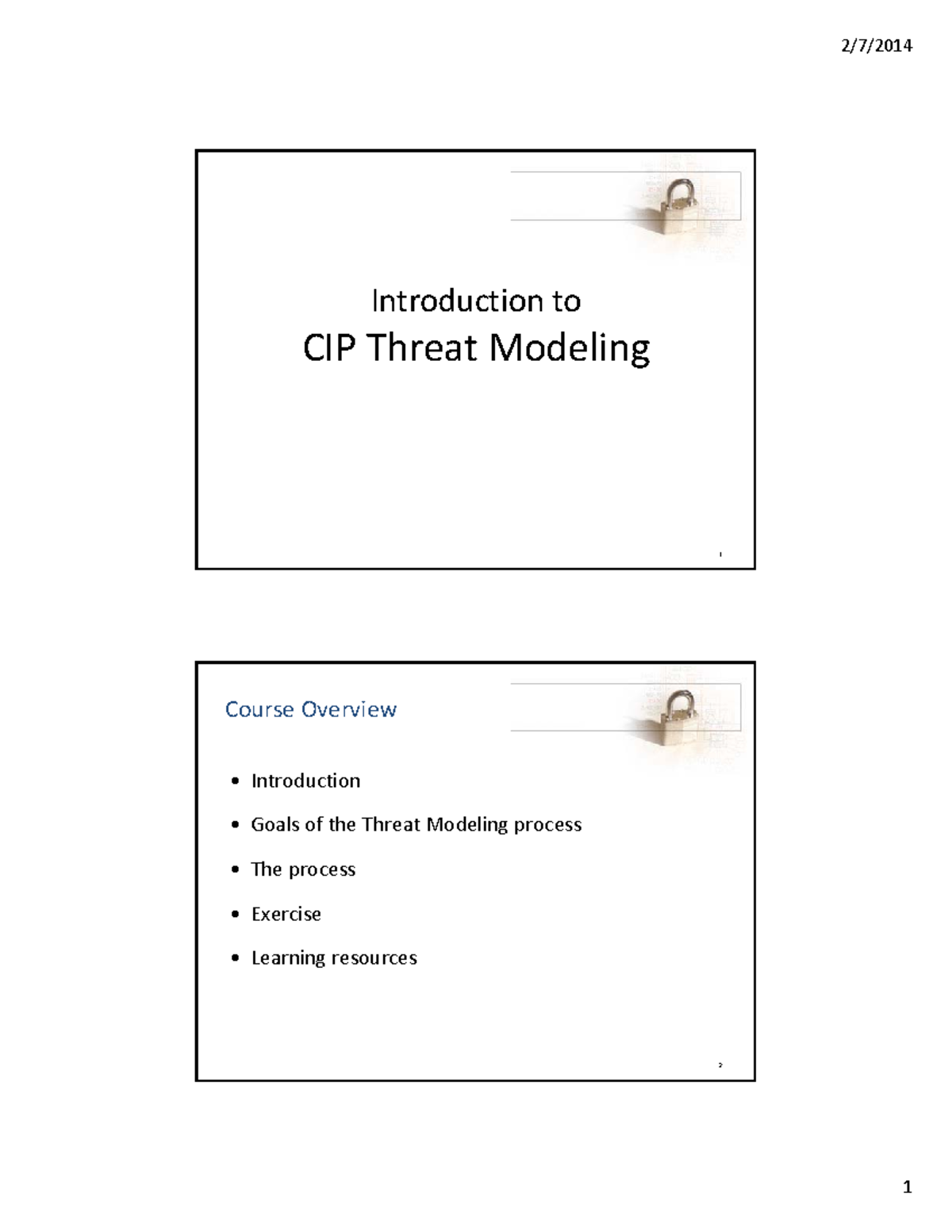 Introduction to CIP Threat Modeling - Studocu