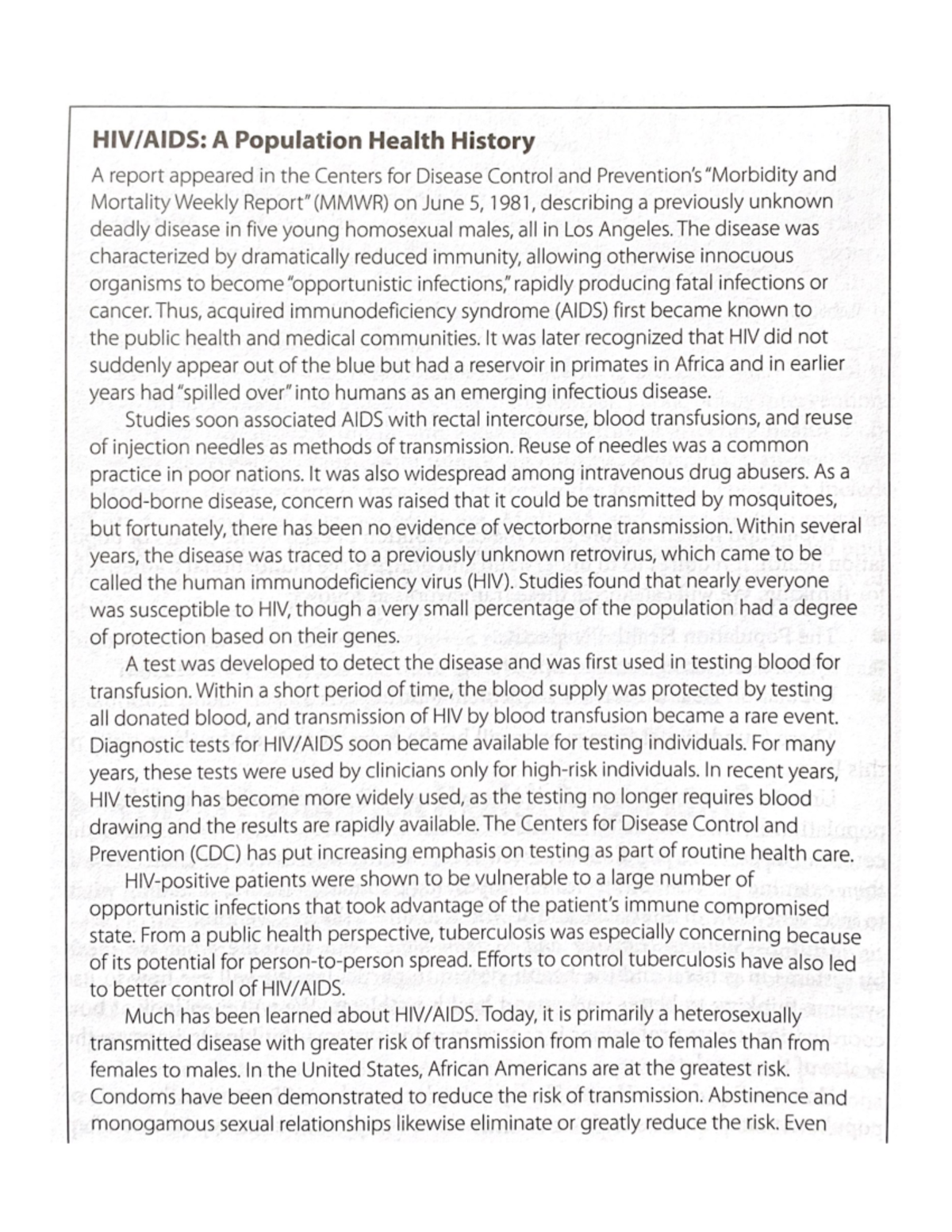 HIV-AIDS Case Study - HTH 245 - Studocu