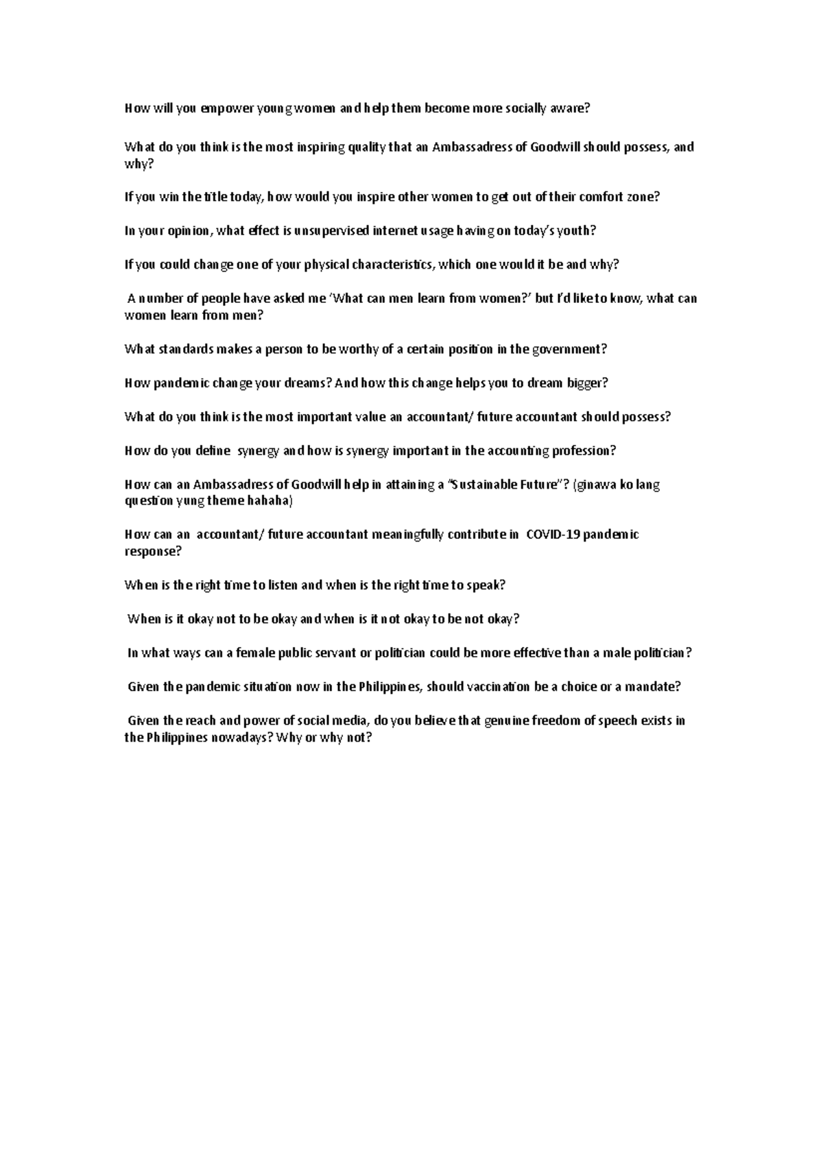 Ambassadress-QA - READ - How will you empower young women and help them ...