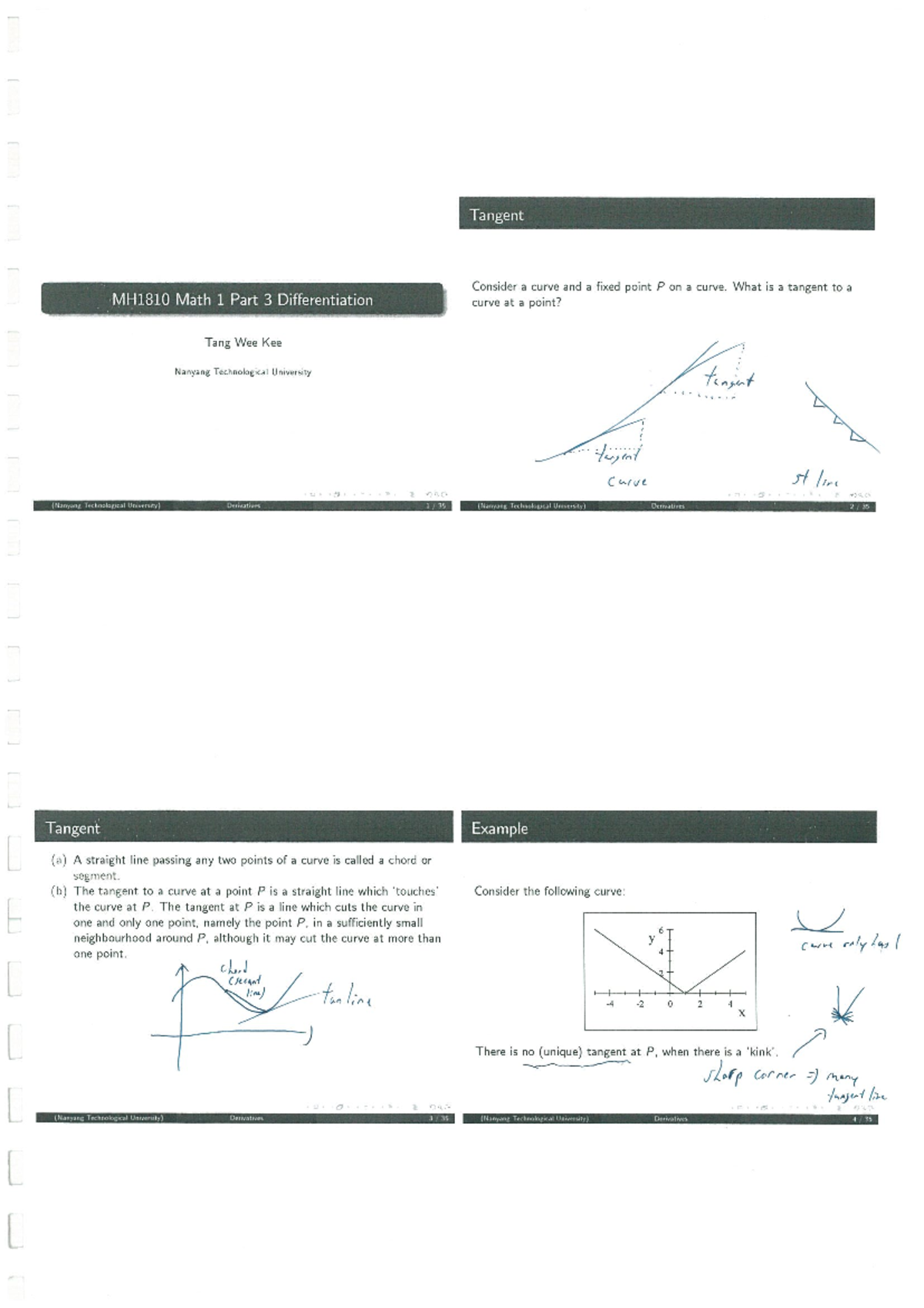 MH1810 Lecture Notes with Written Notes Part 3 and 4 - MH1810 - NTU ...