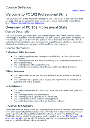 Pc102 document w10Personal Reflection - Week 10 Personal Reflection ...