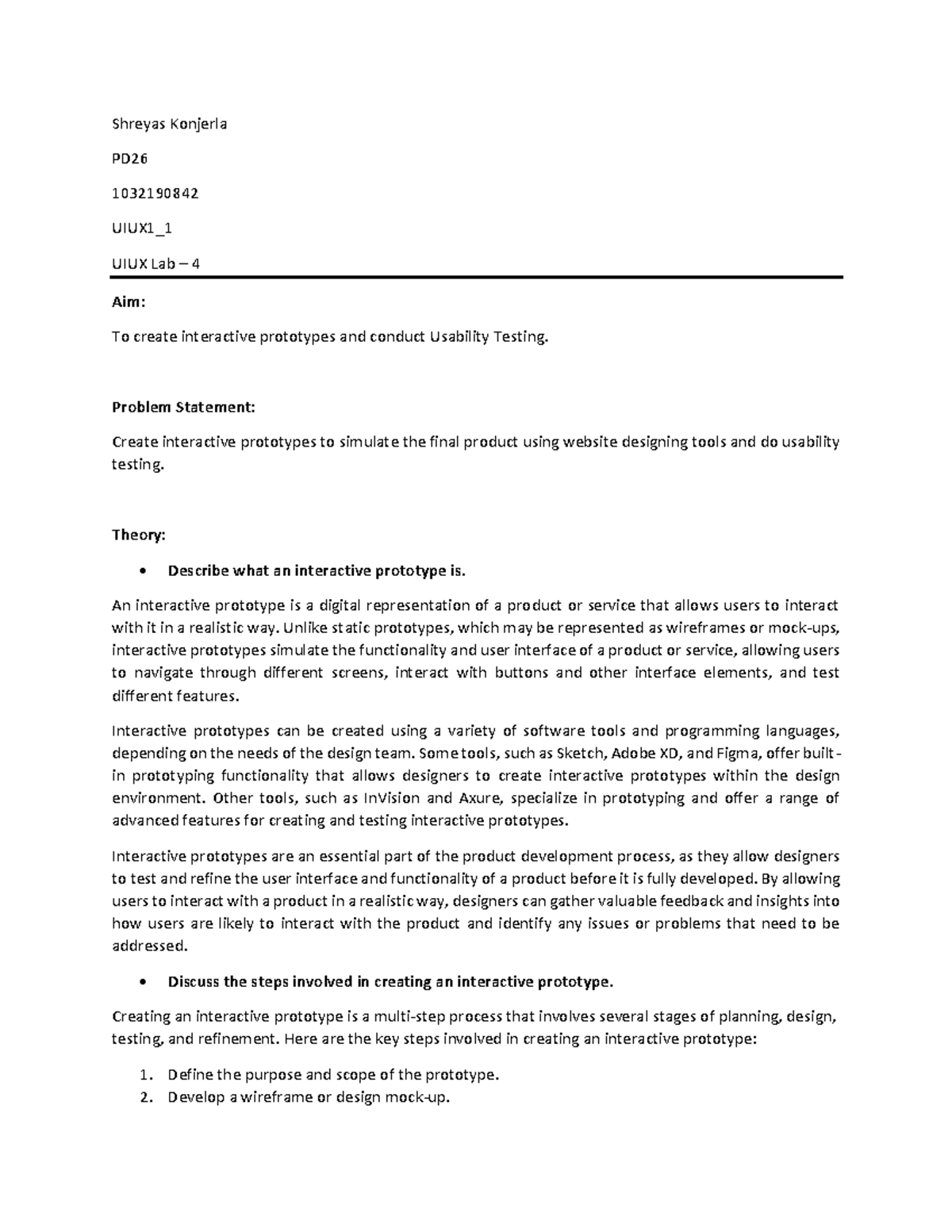 Uiux Lab 4 Lab Work For Uiux Assignment Shreyas Konjerla Pd