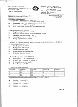 Questions and Answers - DISTRIBUTED SYSTEMS PRINCIPLES AND PARADIGMS SECOND EDITION PROBLEM ...