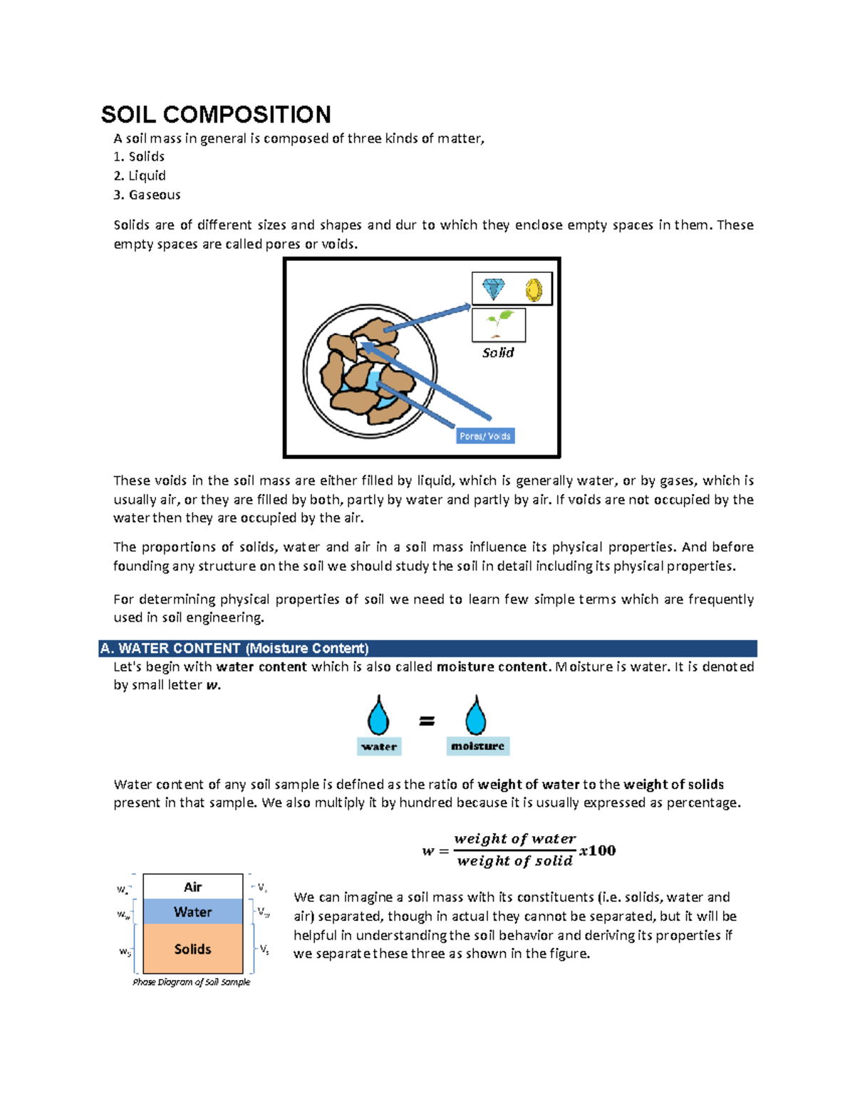 SOIL Composition - SDG - SOIL COMPOSITION A soil mass in general is ...