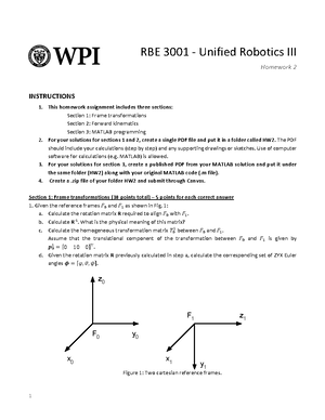 RBE3001-HW3-A21 - hw 3 - RBE 3001 - Unified Robotics III Homework 3 INSTRUCTIONS Submit your ...