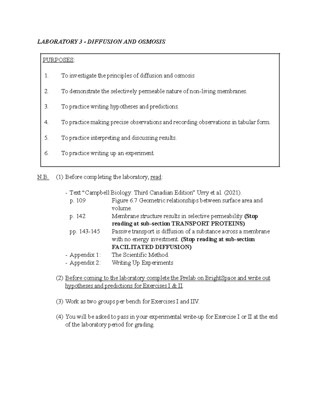 B1001 Lab 3 Osmosis and Diffusion lab file yrt f22 PDF - LABORATORY 3 - DIFFUSION AND OSMOSIS N ...