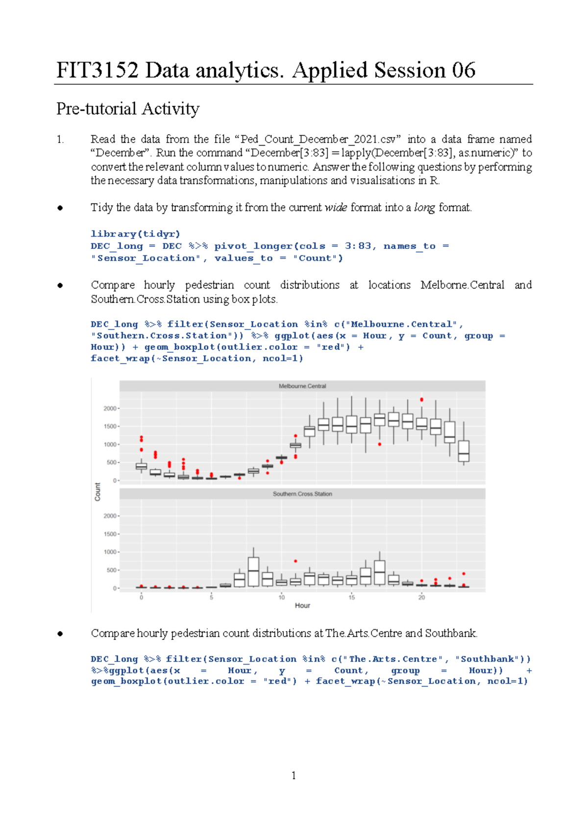 FIT3152 Applied Session 06 + Solutions - FIT3152 Data analytics. Applied Session 06 Pre-tutorial ...